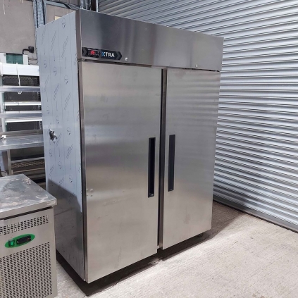 Foster Xtra XR1300H 2 Door 1300Ltr Upright Stainless Steel Cabinet Fridge